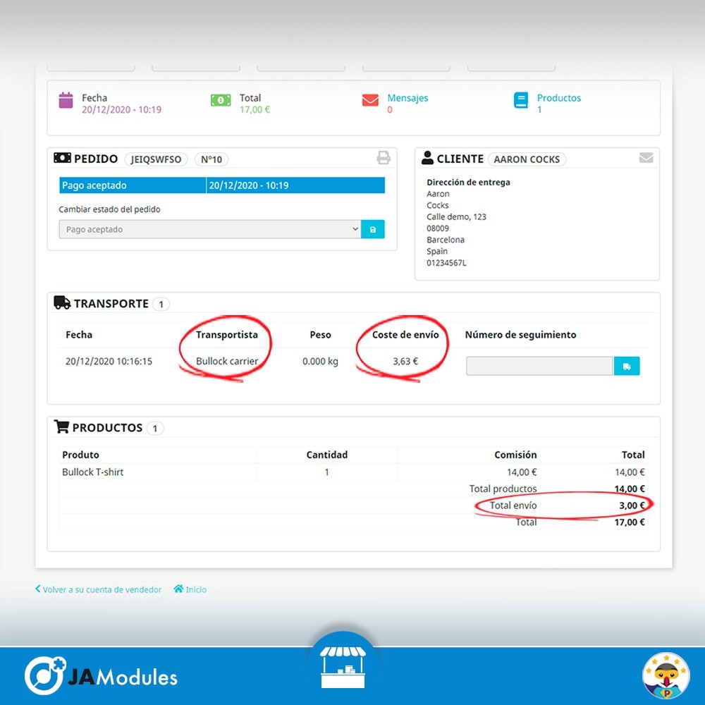 JA Marketplace Multiple shipping and order PrestaShop Module | JA Modules