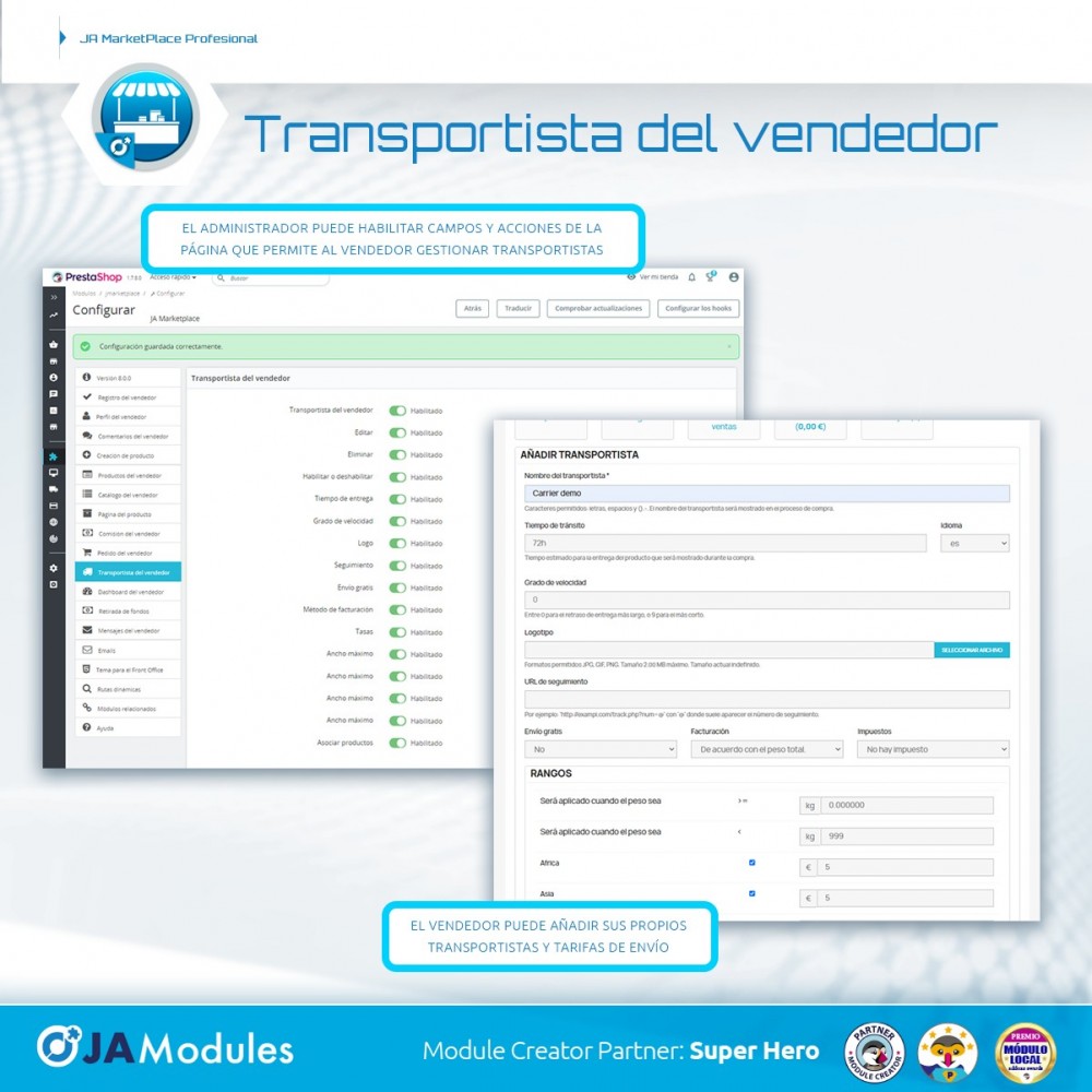 Module PrestaShop JA Marketplace Professionnel | JA Modules