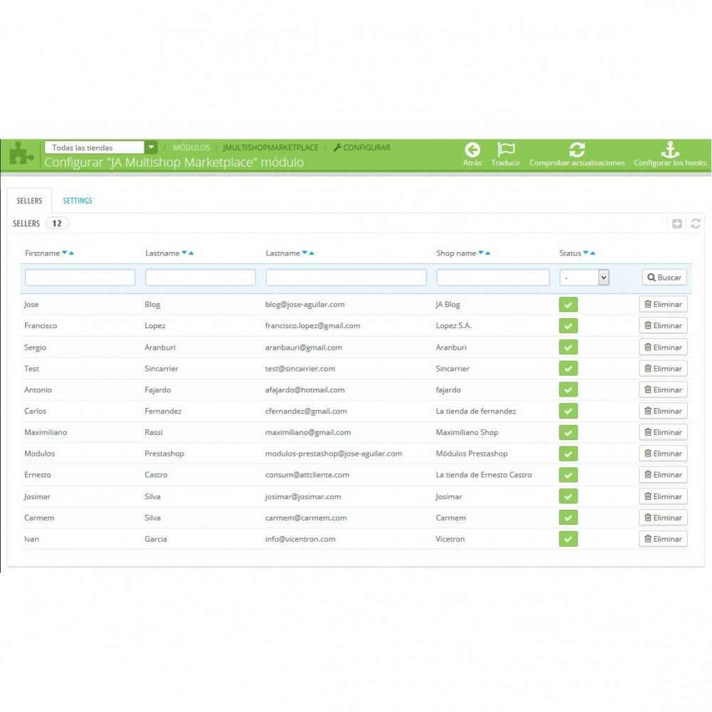 Module PrestaShop Marché Multitienda | JA Modules